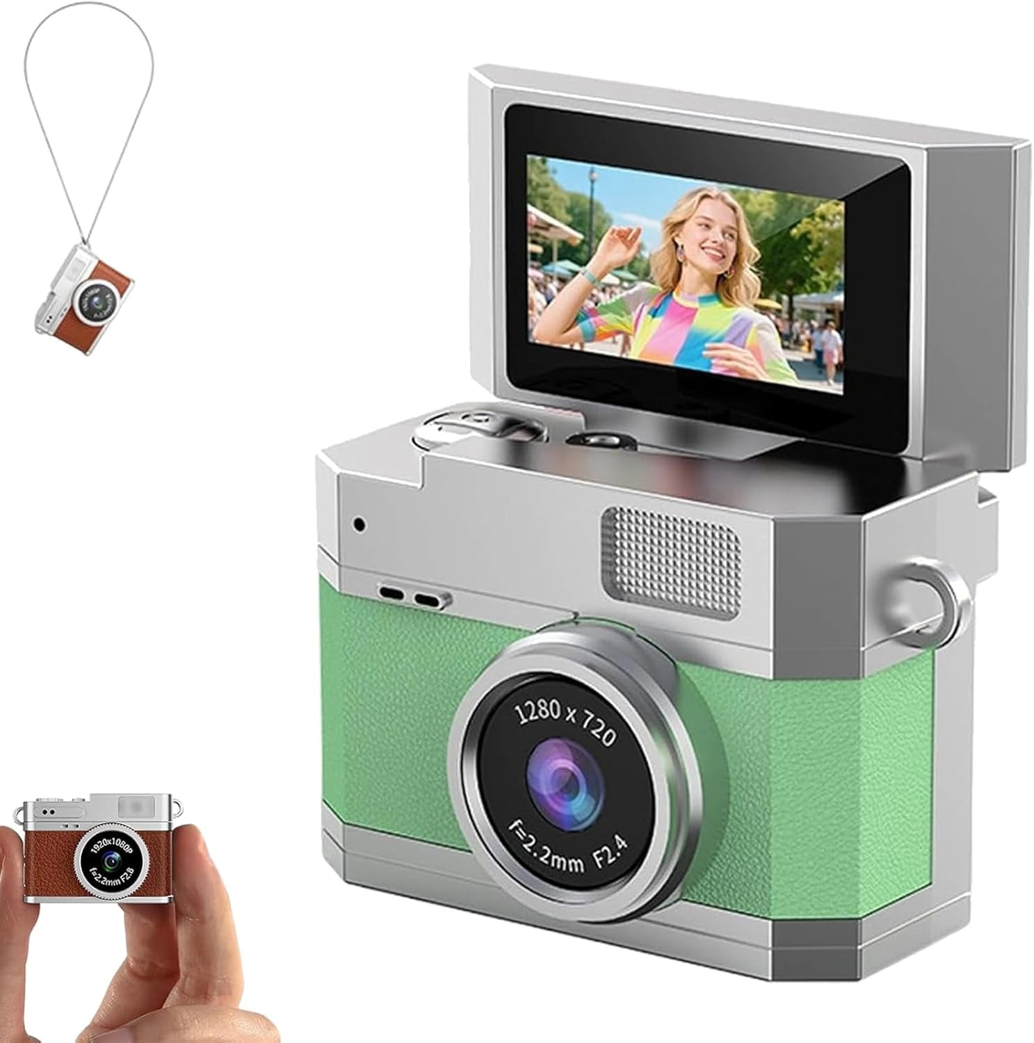 Thumb-Sized Flip Screen Mini Camera, Digital Retro Ccd High-Definition ...