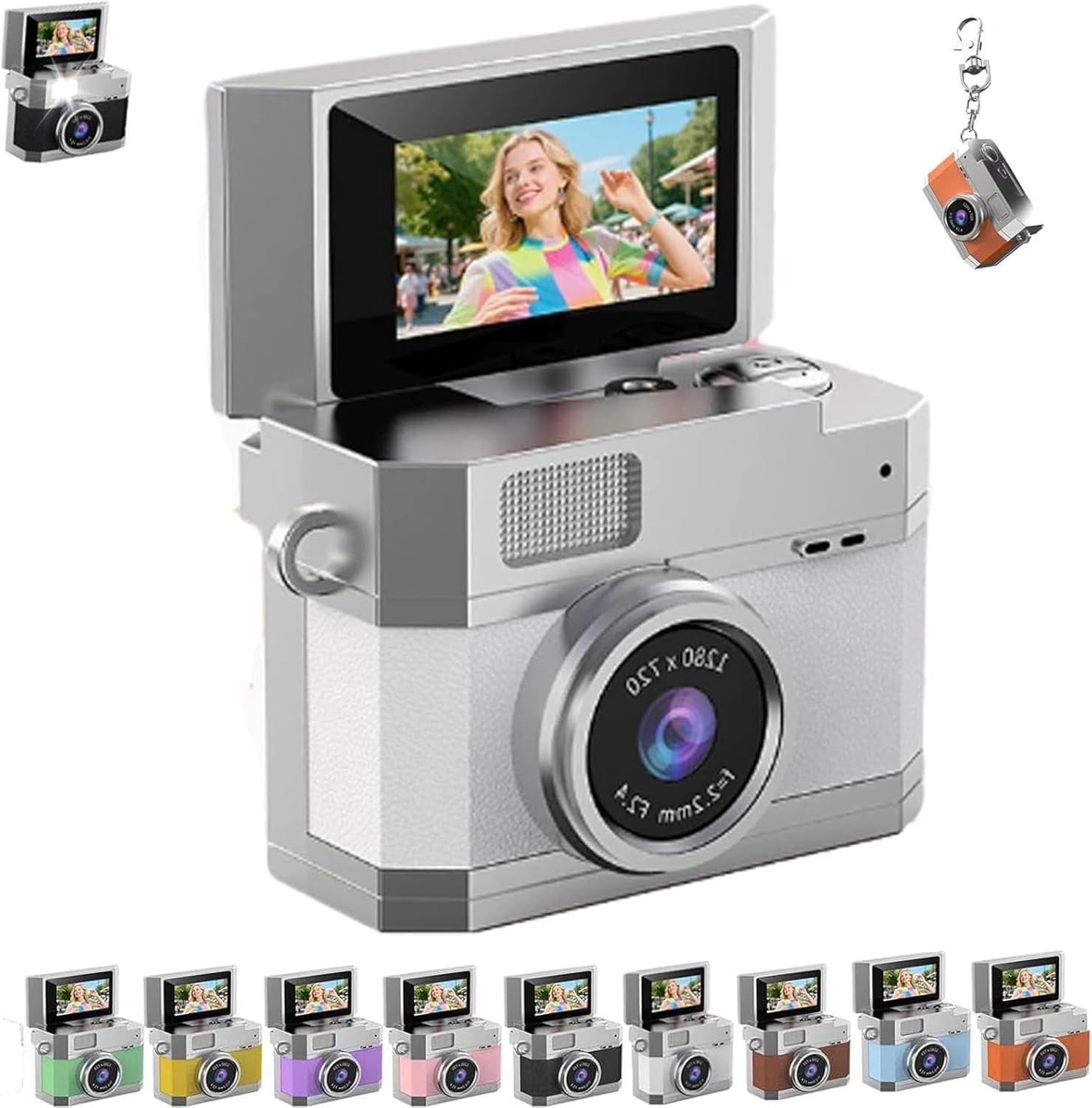 Thumb-Sized Flip Screen Mini Camera, Flip-Screen CCD Portable Mini ...
