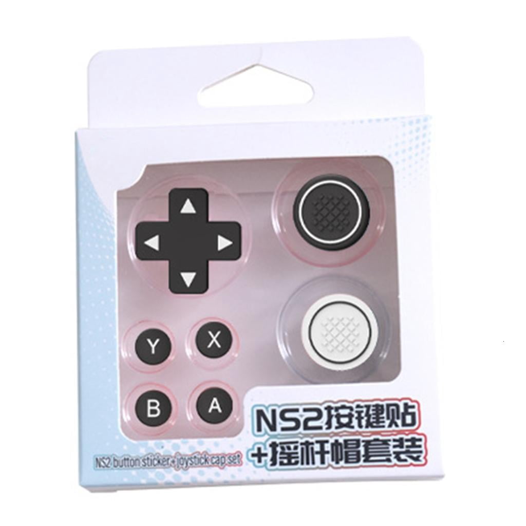 Thumb Stick Grip Caps Cover Silicone D-pad ABXY Key Sticker Skin ...