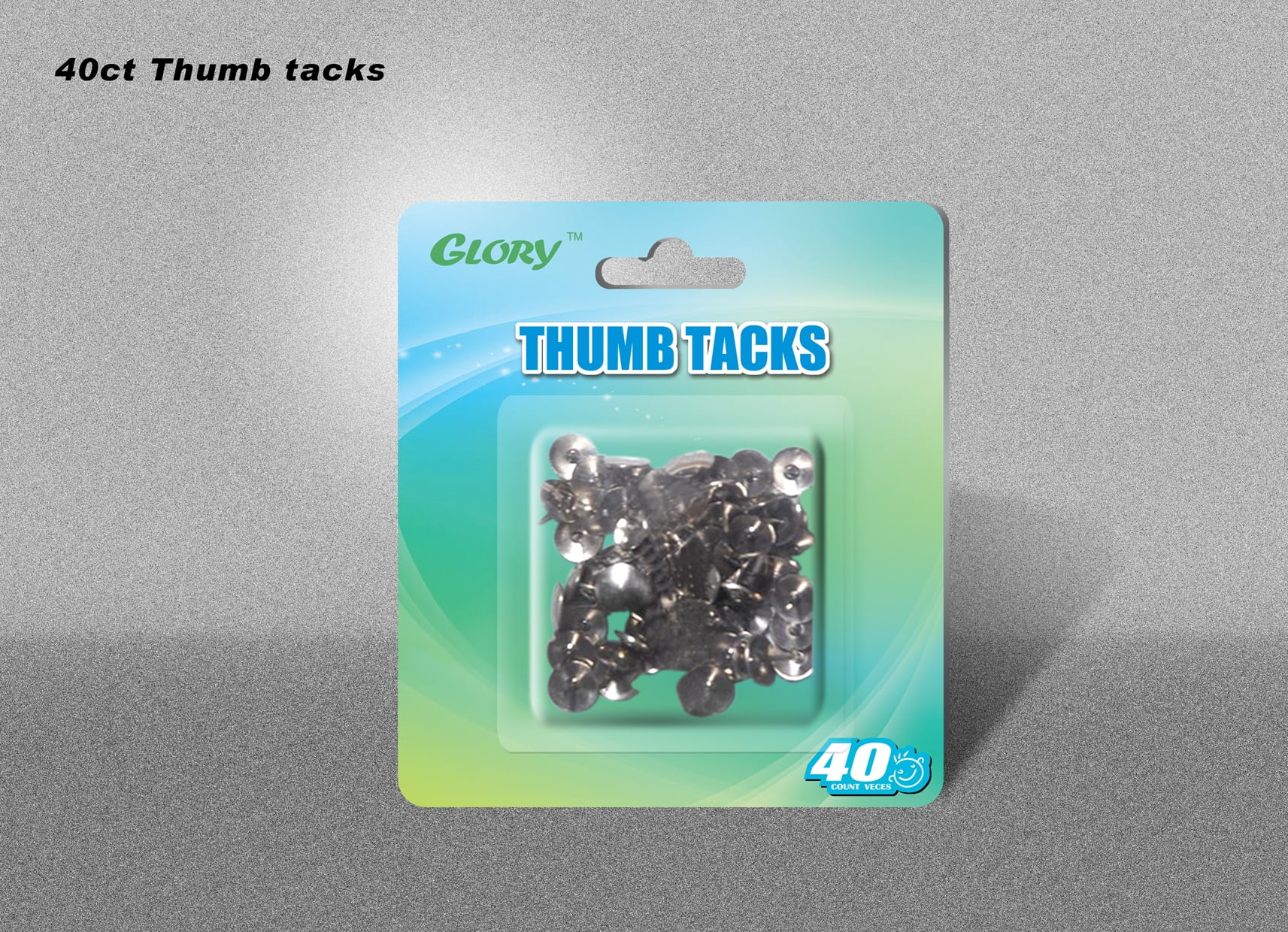 Thumb Tacks, 40ct, carded, CASE PACK of 50 - Walmart.com