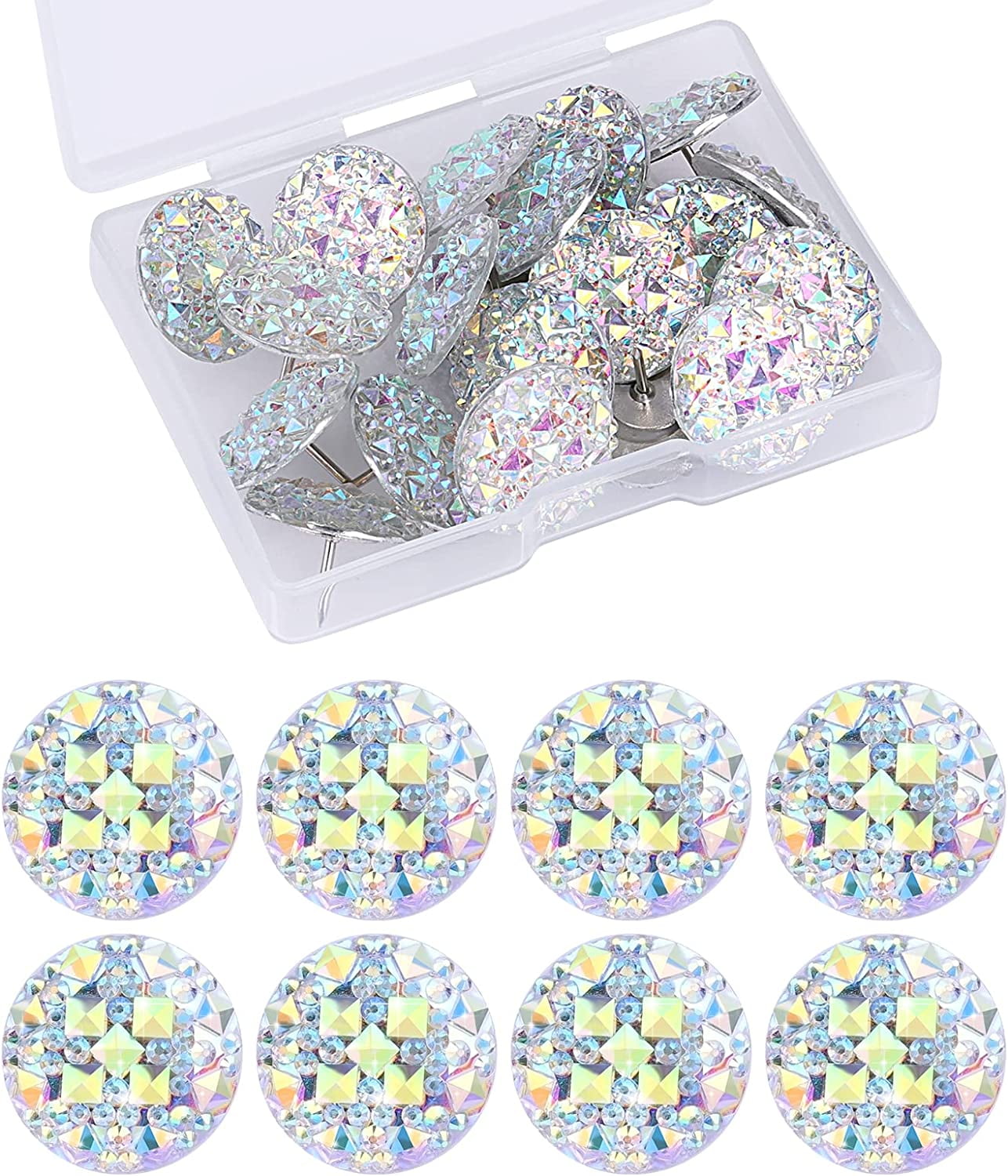 Thumb Tacks Decorative, 20pcs Push Pins with Stainless Steel Point ...