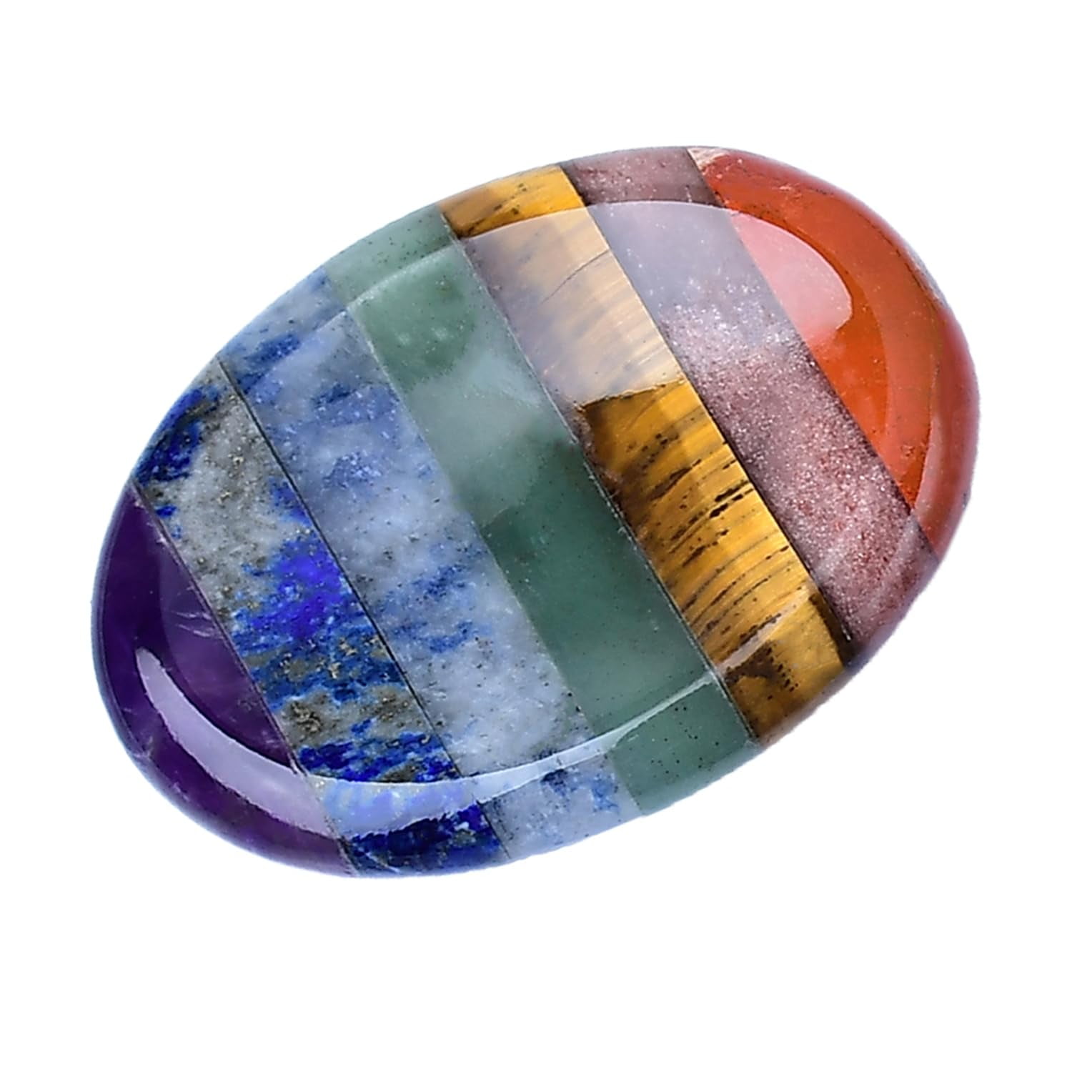 Thumb Worry Stone for Anxiety Relief Crystal Healing Stone, 7 Chakra ...