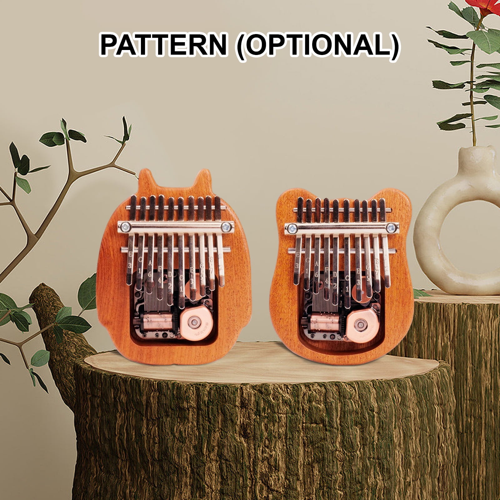 Thumb piano,Musical Cartoon Cute Thumb Piano Box Party Wood Piano 10 ...