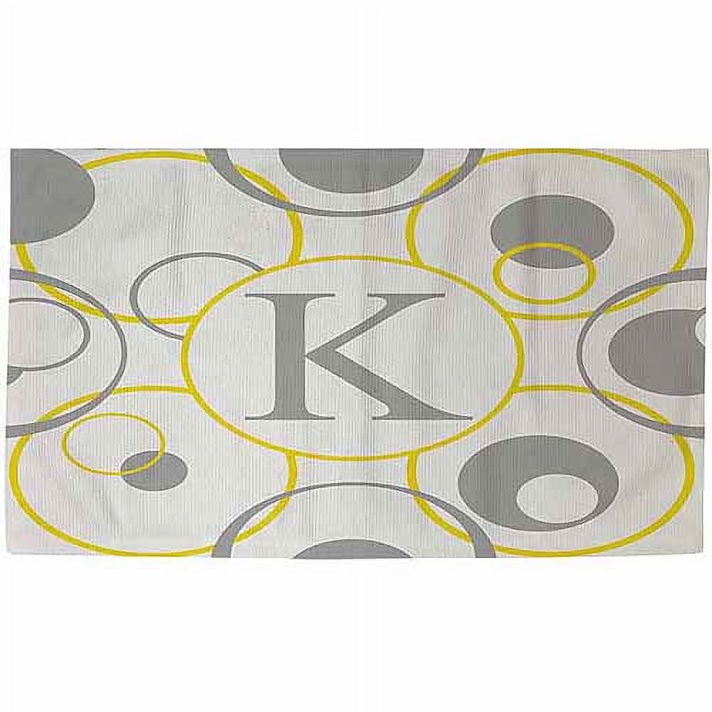 Thumbprintz Circle Variations Monogram Yellow Rug - Walmart.com