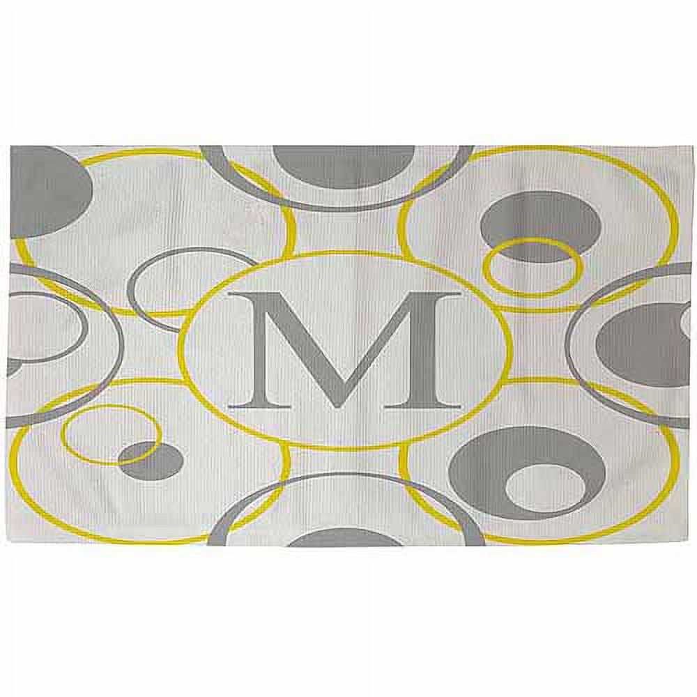 Thumbprintz Circle Variations Monogram Yellow Rug - Walmart.com