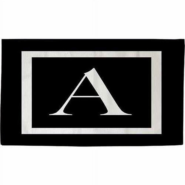 Thumbprintz Classic Block Monogram Rug, Black - Walmart.com