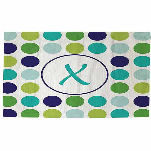 Thumbprintz Dots Monogram Green Rug - Walmart.com