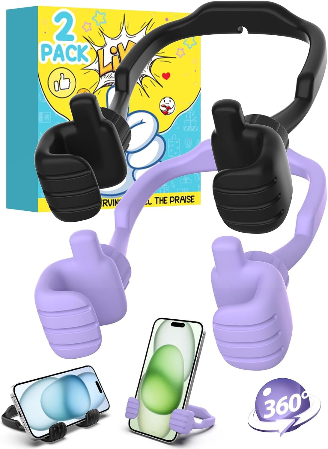 Thumbs Up Cell Phone Stand Holder Cradle for Desk Desktop Lazy Phone ...