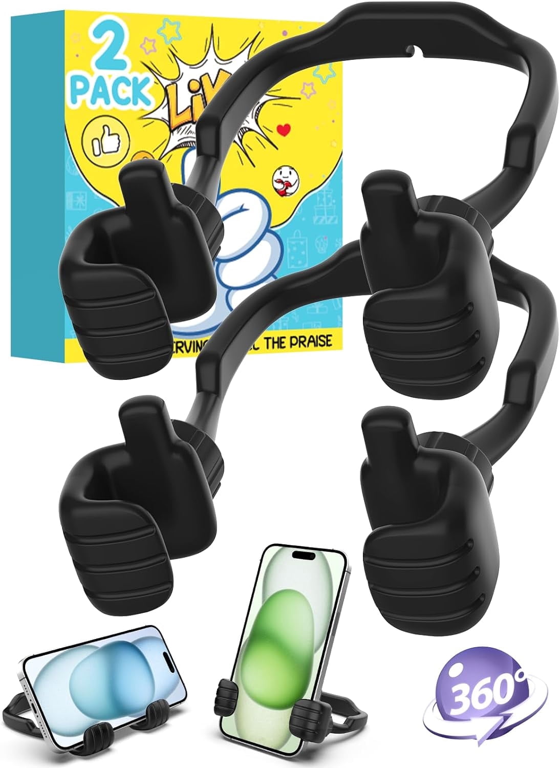 Thumbs Up Cell Phone Stand Holder Cradle for Desk Lazy Phone Stand 2 ...