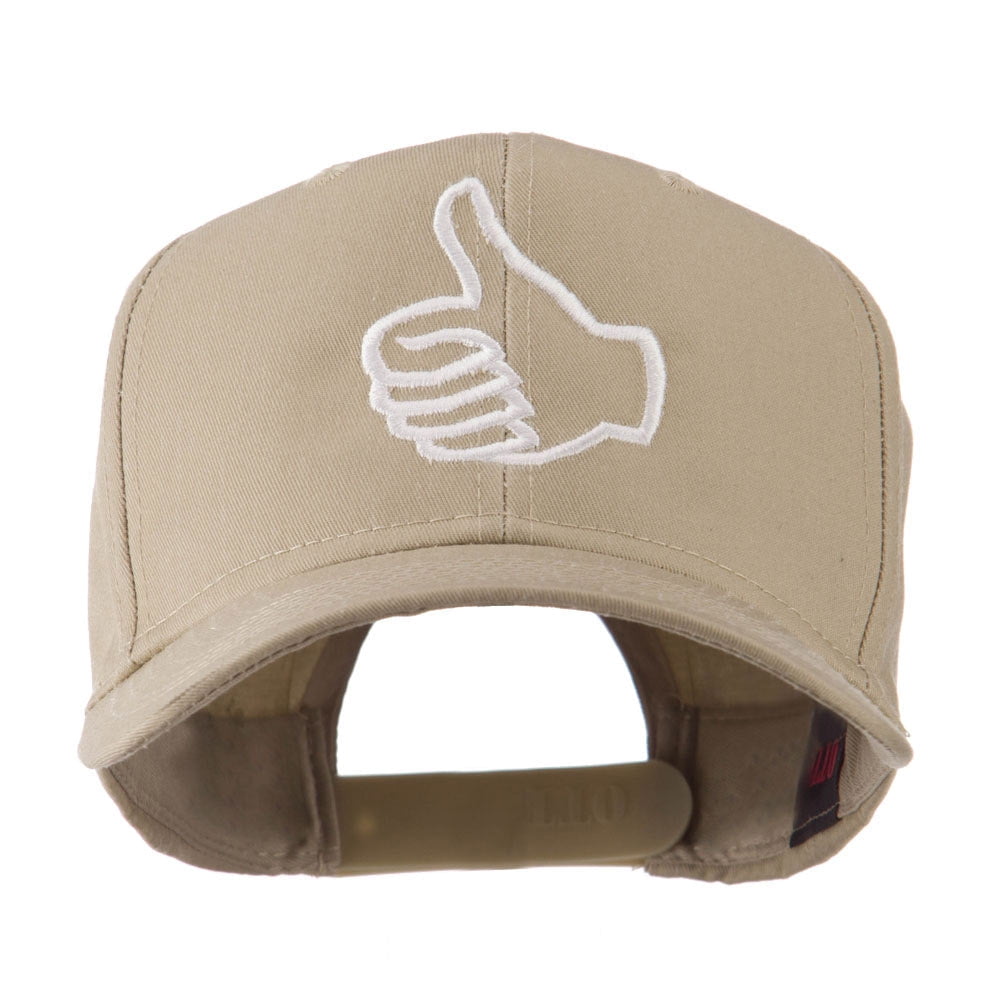Thumbs Up Embroidered Cap - Khaki OSFM - Walmart.com