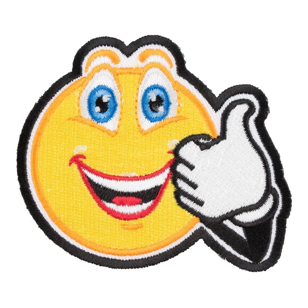 Thumbs Up Smiley Face Patch, Smiley Face Patches - Walmart.com