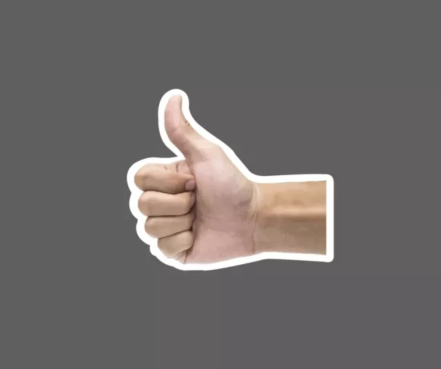 Thumbs Up Sticker Realistic Waterproof Sticker Phone Decal Water Bottle ...