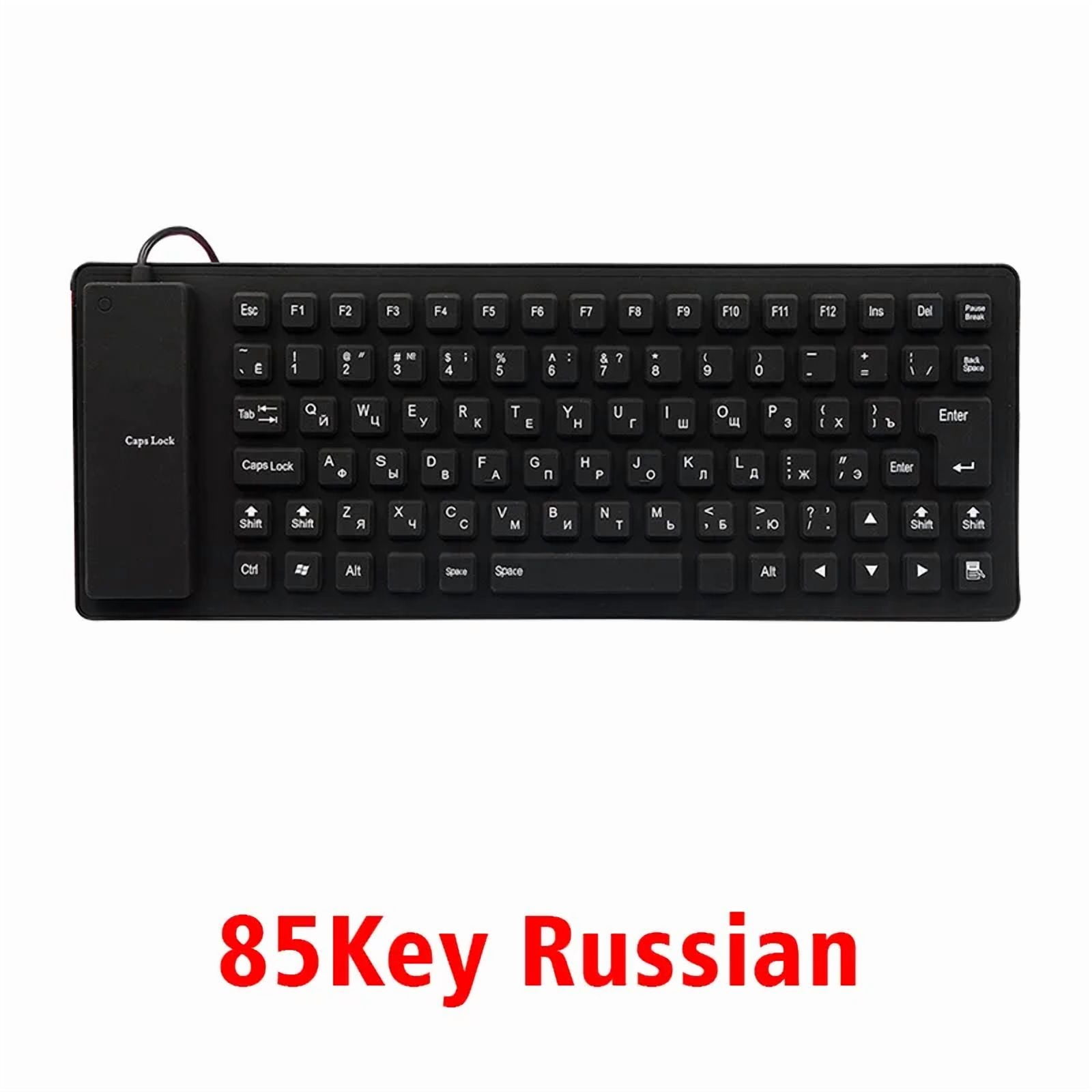 Thundeal Waterproof 85 Keys Silicon English Russian Keyboard Tablet ...