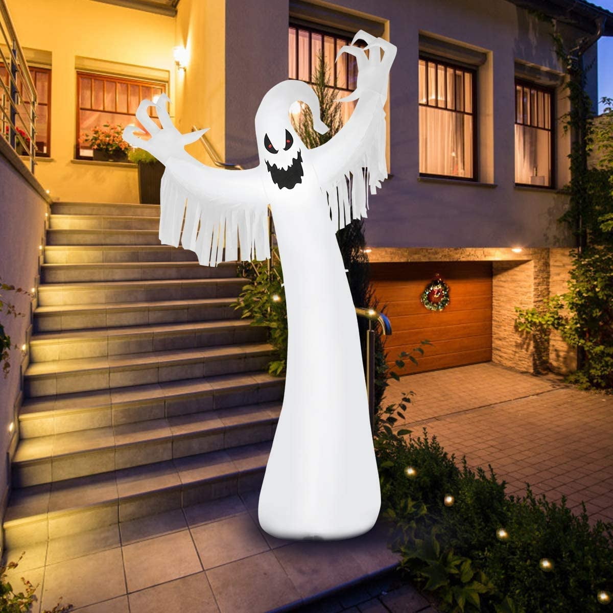 Thunder 12 FT Halloween Inflatable Ghost, Halloween Ghost Decoration w ...
