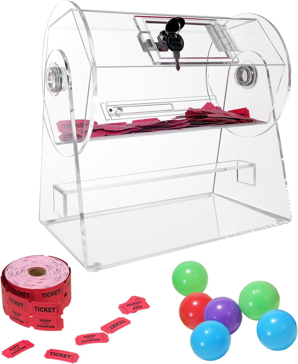 Thunder Acrylic Raffle Drum,Professional Raffle Ticket Spinning Cage ...