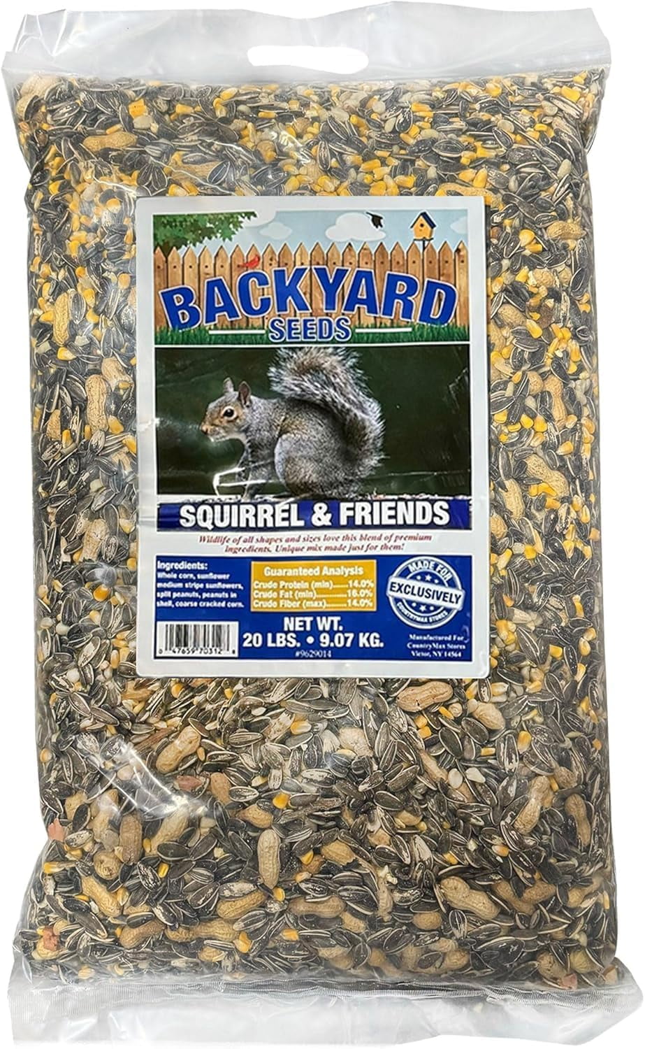 Thunder Backyard Seeds Squirrel and Friends Wildlife Feed – 20 lb Non ...