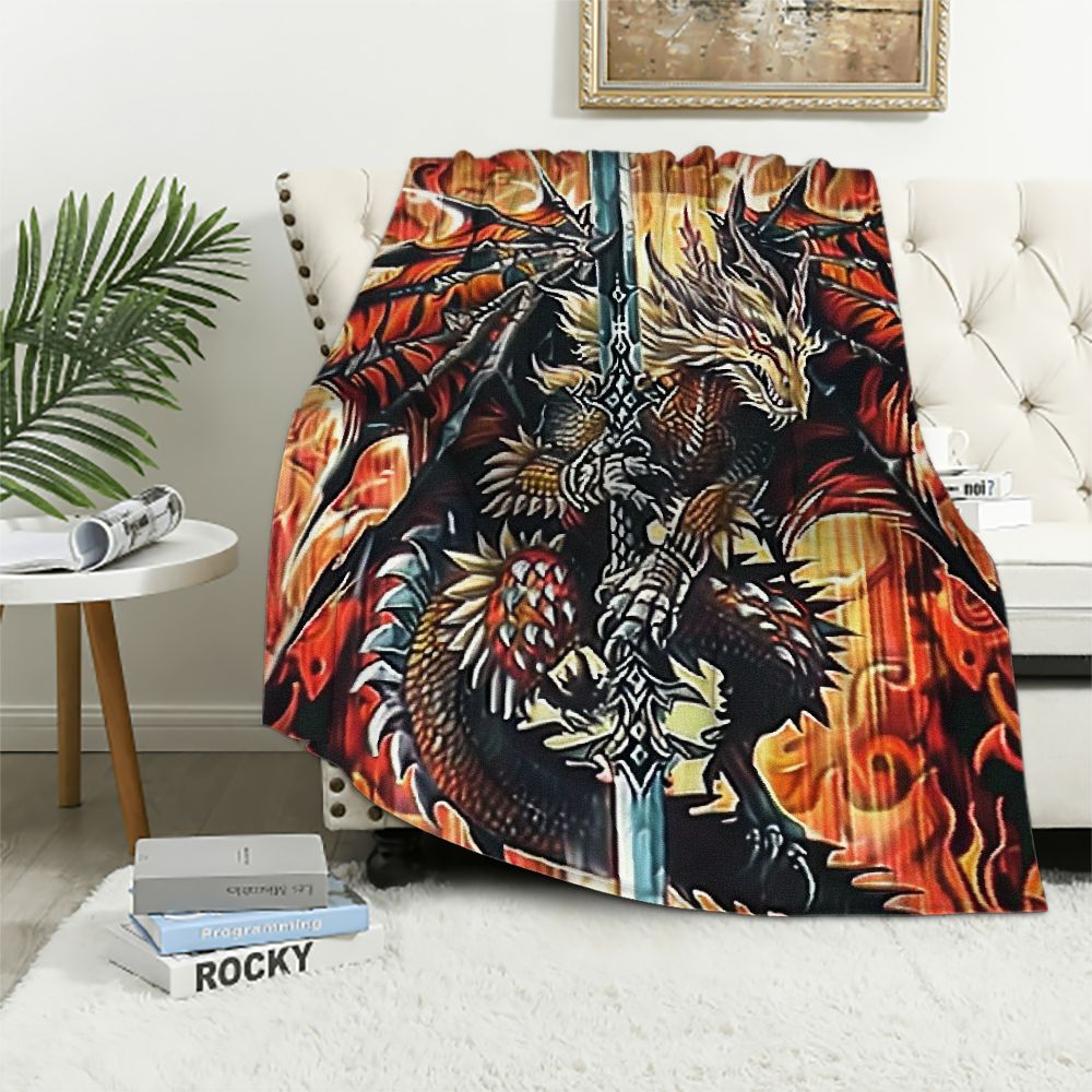 Thunder - Gift Dragon Fantasy Throw Woven from Cotton - USA - Walmart.com