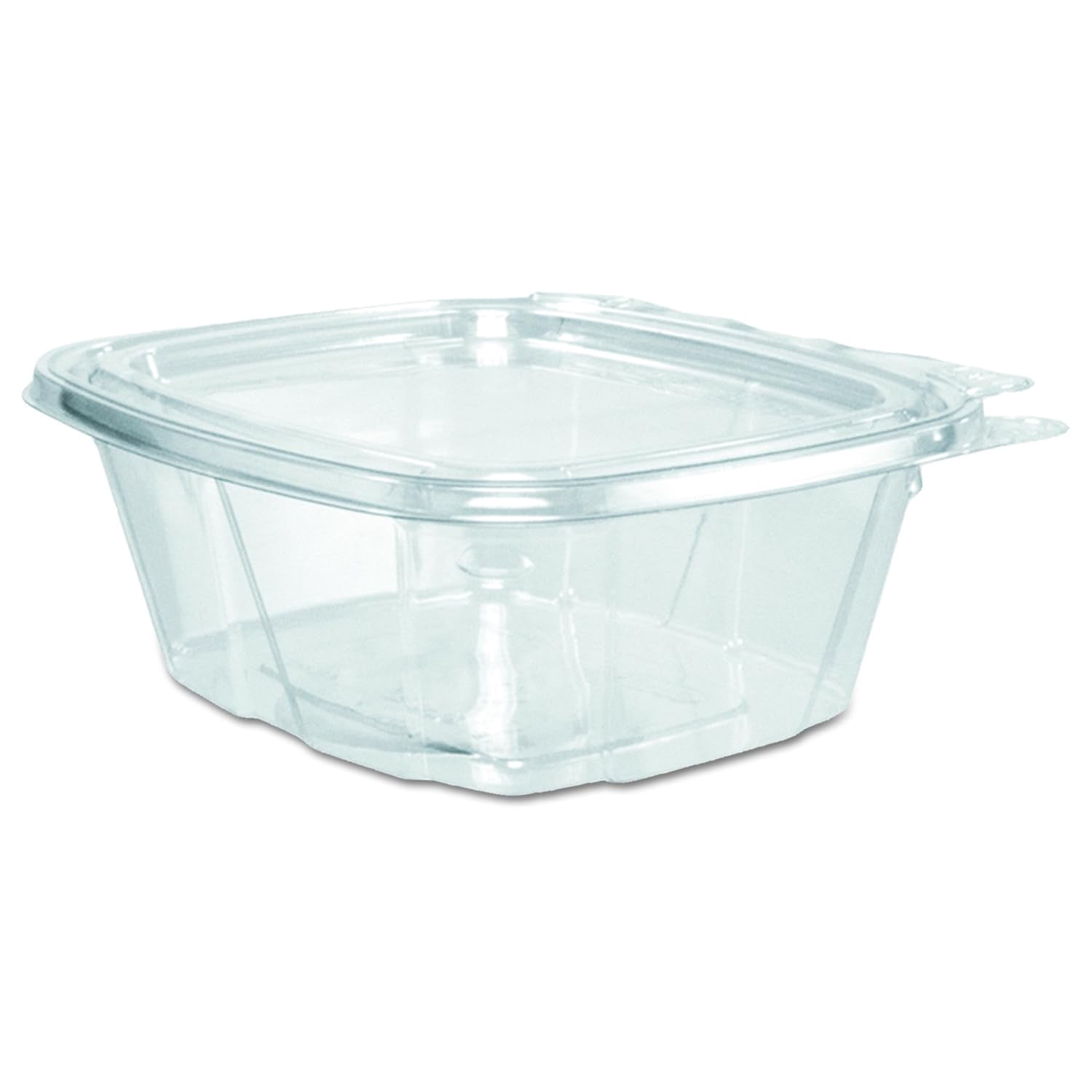 Thunder CH16DEF 16 oz Tamper-Resistant Clear Hinged Container with Flat ...