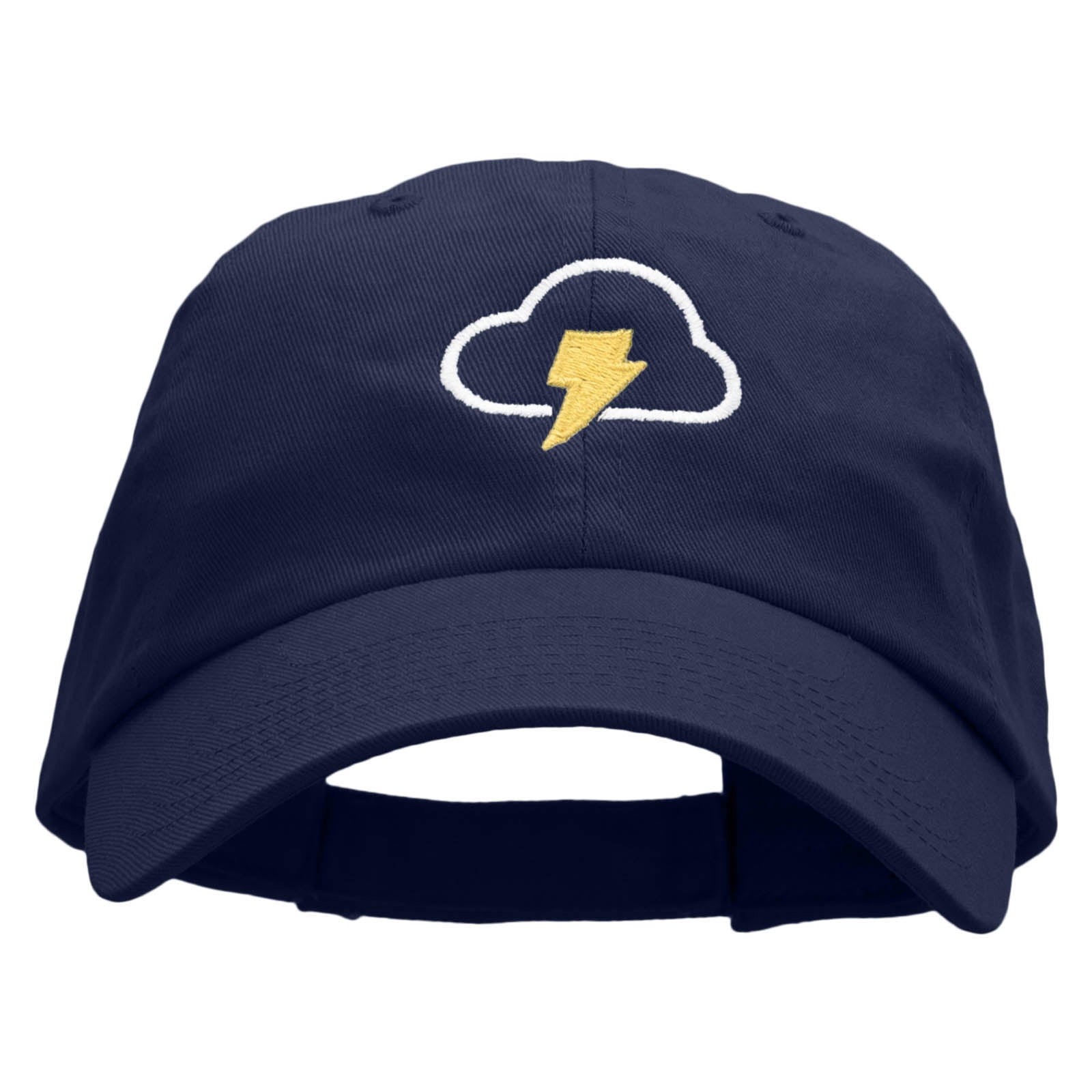 Thunder Cloud Embroidered Low Profile Dyed Cotton Twill Cap - Navy OSFM ...