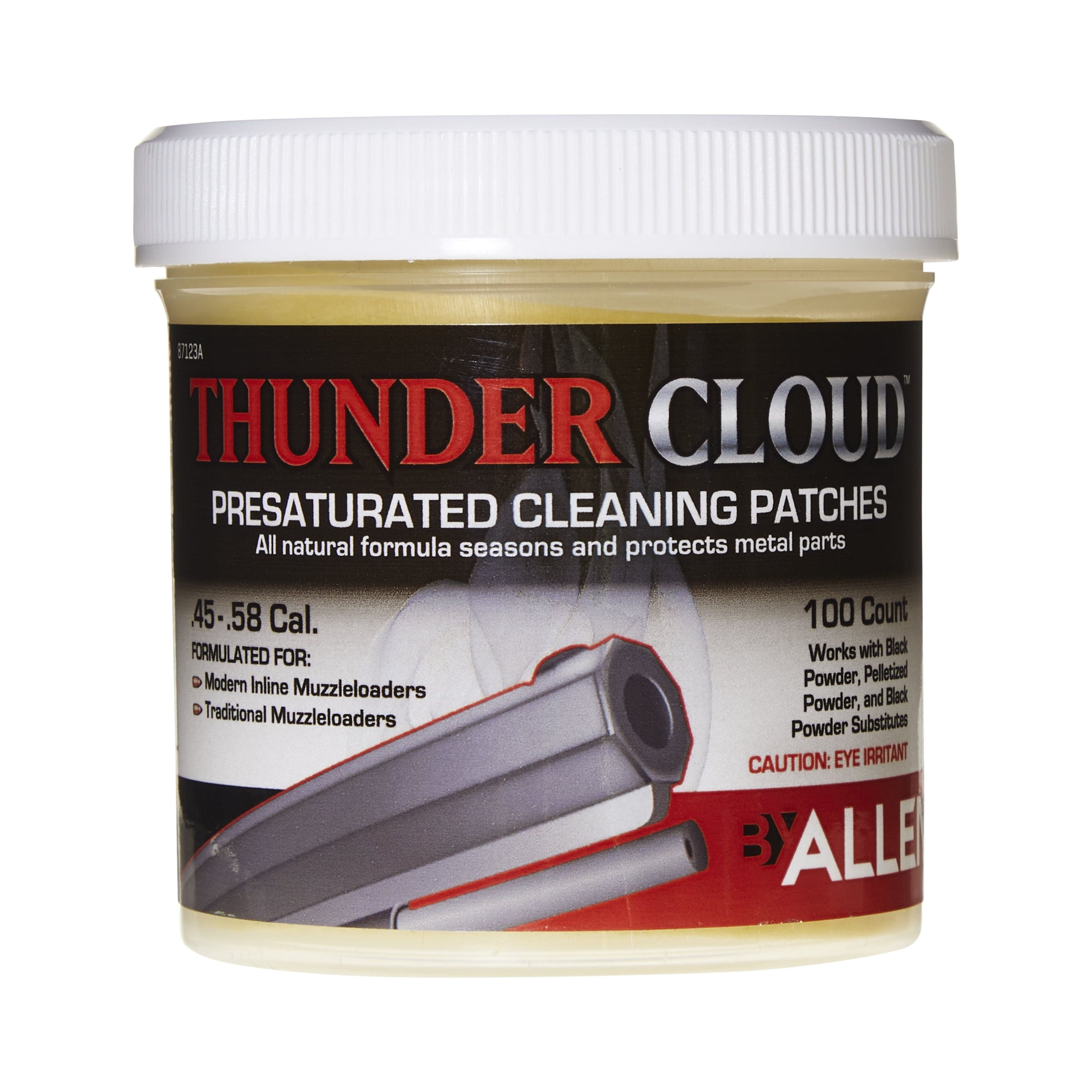 Thunder Cloud™ Black Powder Pre-Treated Round Cotton Cleaning Patches ...