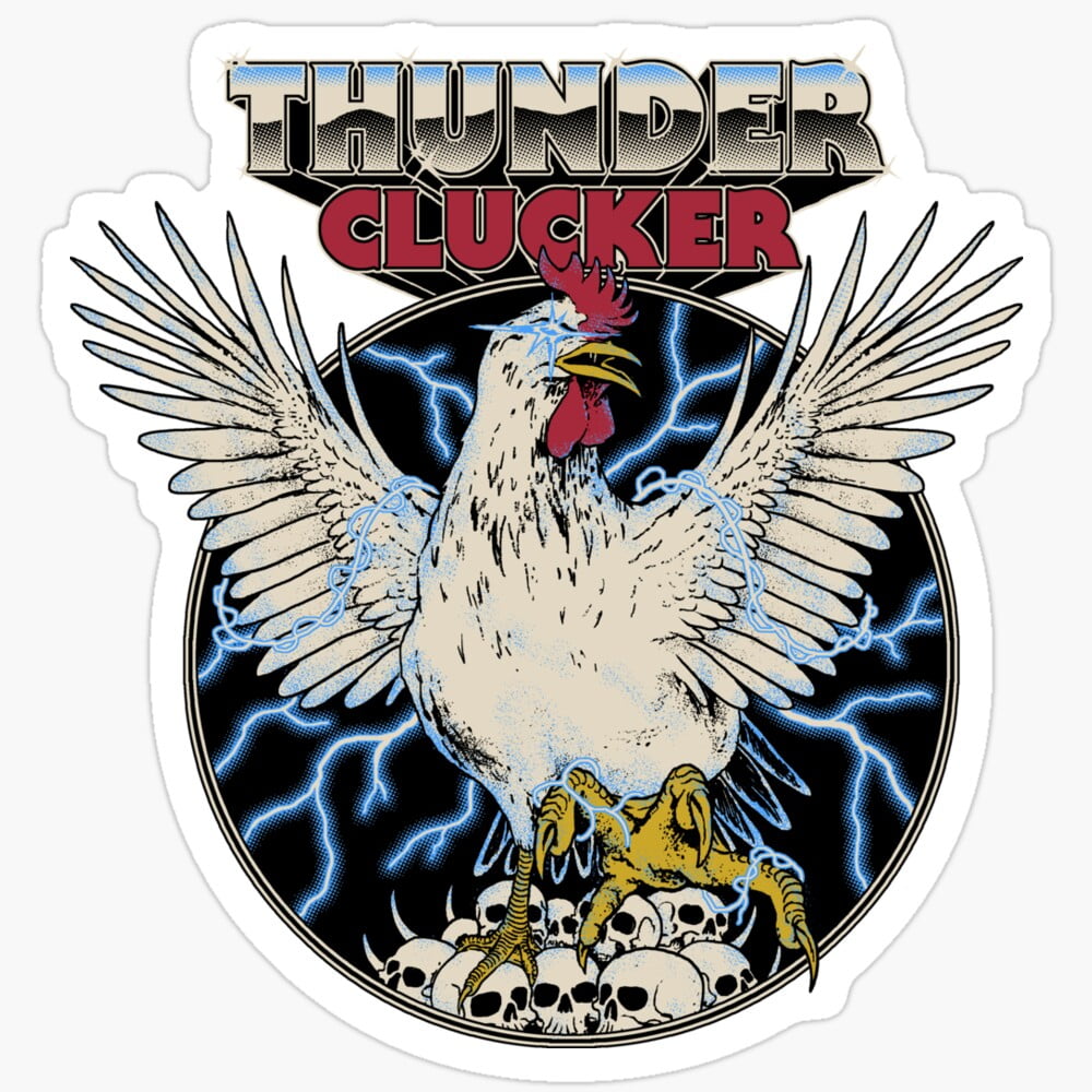 Thunder Clucker Sticker Phone Decal Water Bottle Stickers Car Decals ...