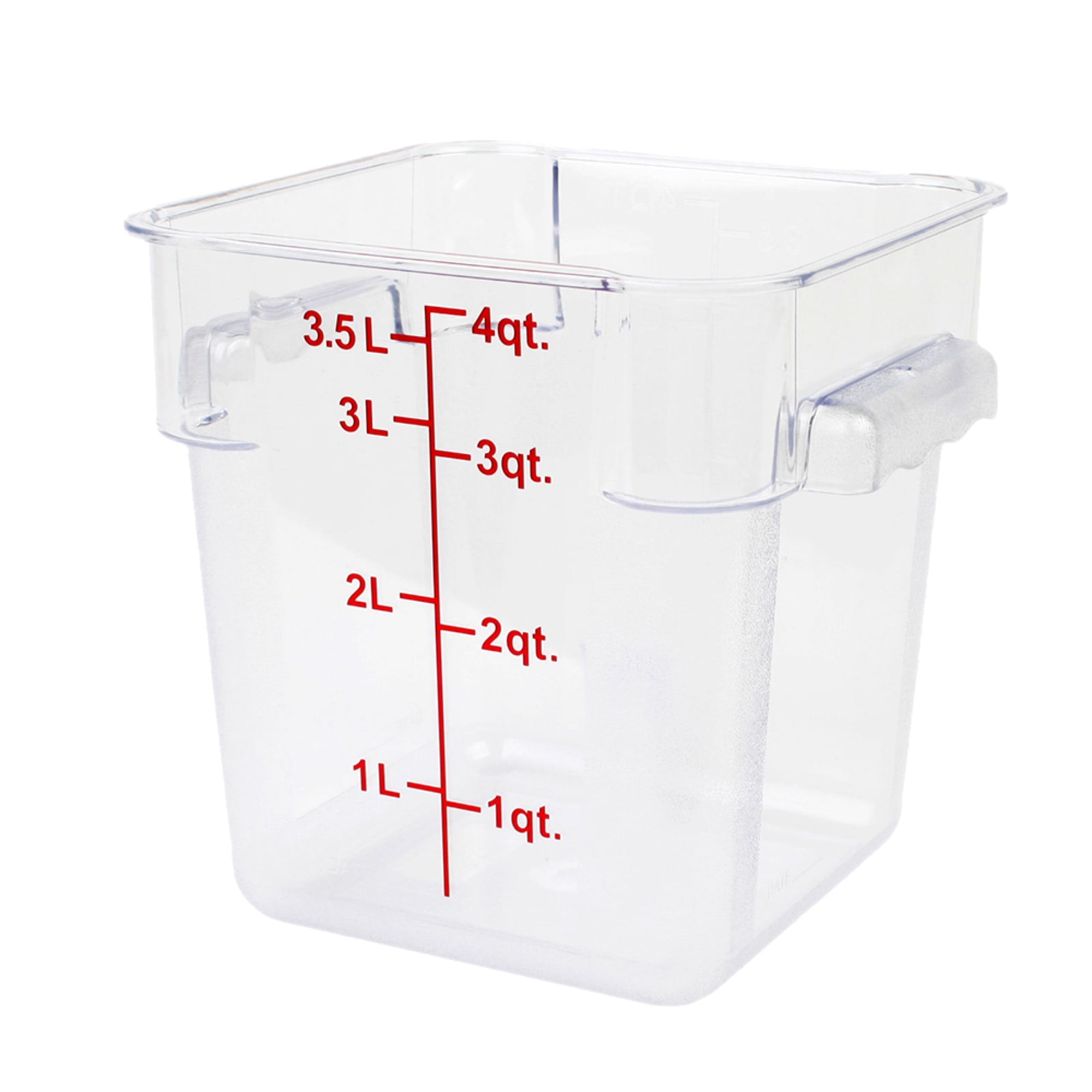 Thunder Group PLSFT004PC 4 qt Square Food Storage Container - Clear ...