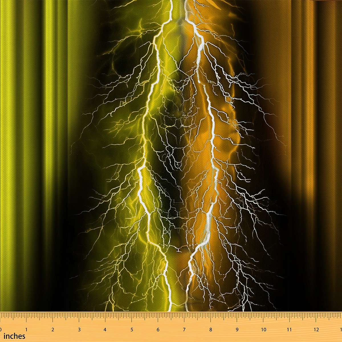 Thunder Lightning Fabric By The Yard,Gradient Natural Upholstery Fabric ...