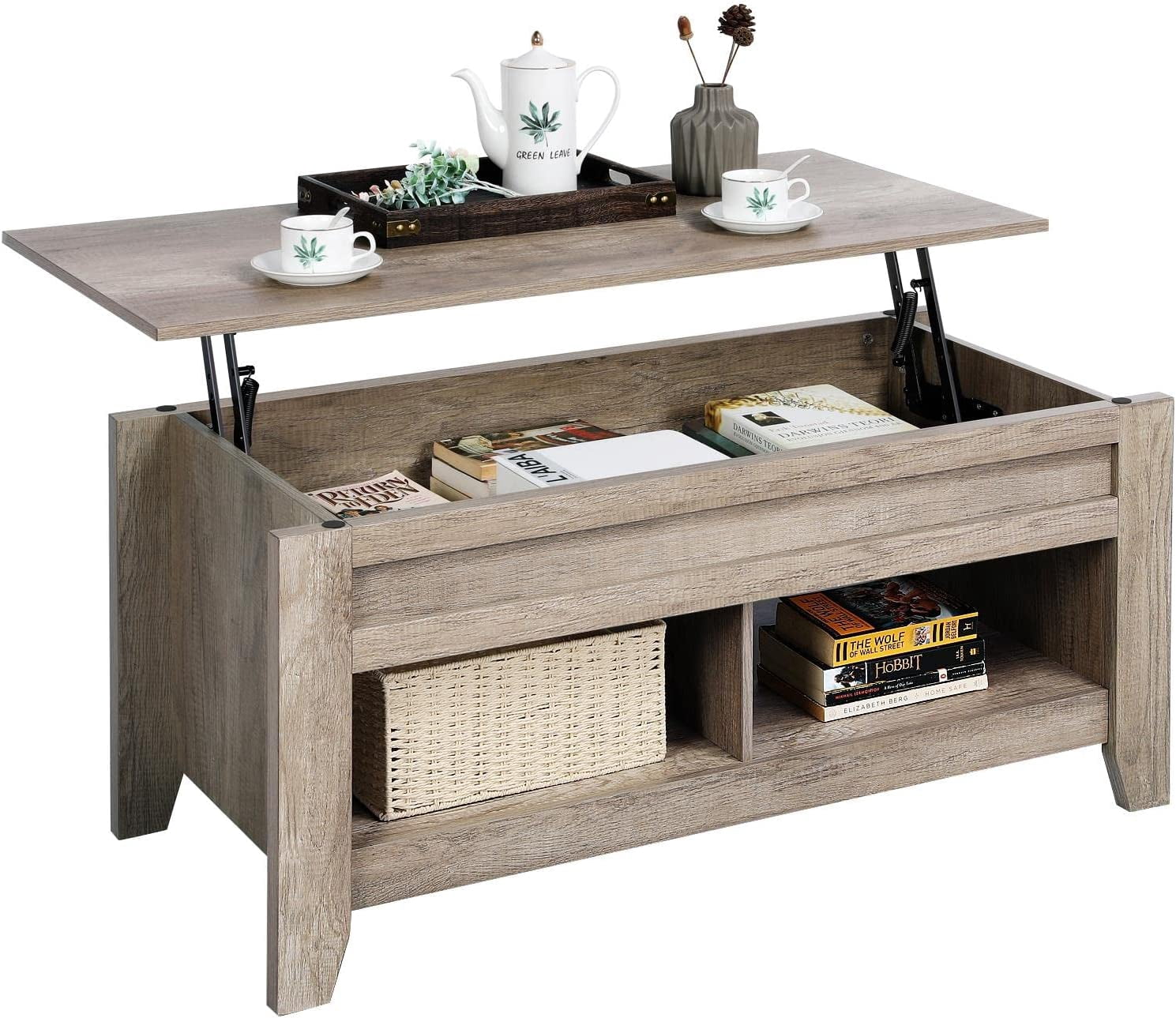 Thunder Modern Lift Top Coffee Table with Hidden Storage Compartment ...