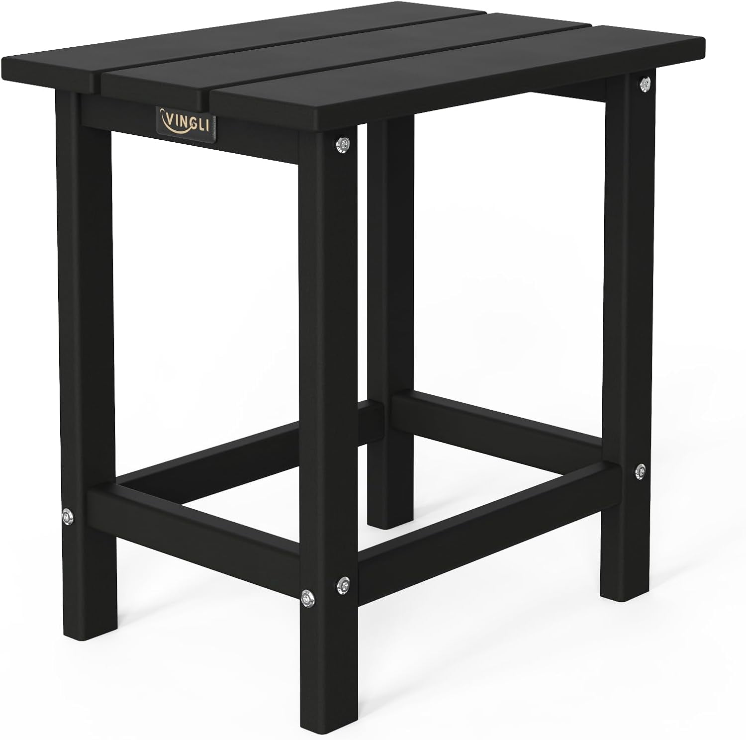 Thunder Outdoor Side Table, HDPE All-Weather Poly Lumber Patio Side ...