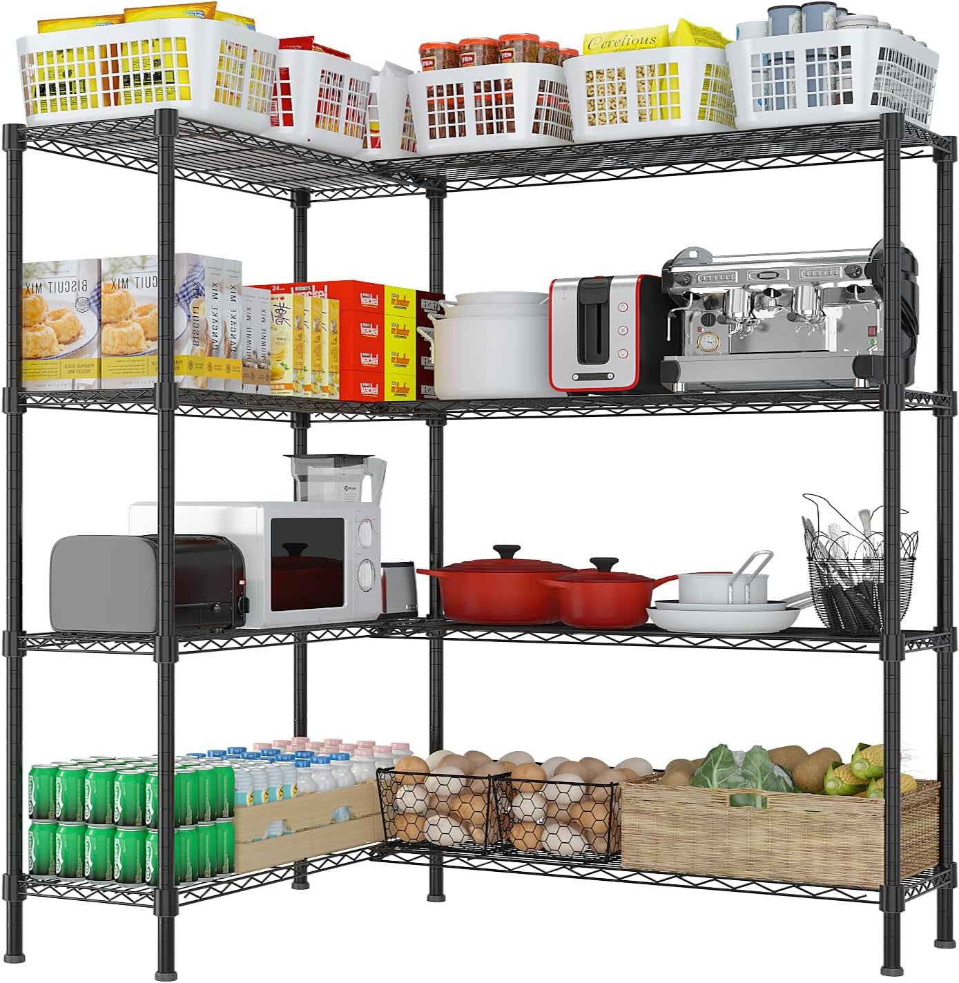 Thunder Storage Shelves 4 Tier Adjustable Garage Storage Shelving ...