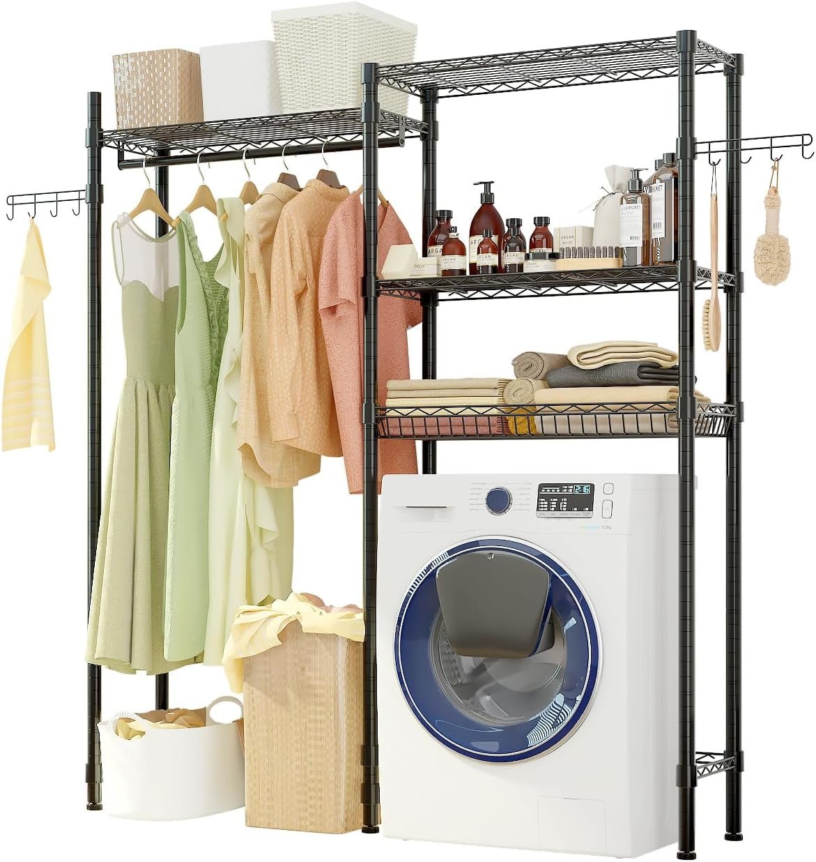 Thunder Over The Washer Dryer Storage Shelf, Heavy Duty Clothes Drying ...