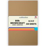 ThunderBolt Paper 80 lb Brown Kraft Kraft Cardstock, 11 x 17 Inches ...