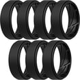 ThunderFit Silicone Wedding Rings for Men Breathable Airflow Inner ...