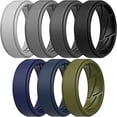 ThunderFit Silicone Wedding Rings for Men Breathable Airflow Inner ...