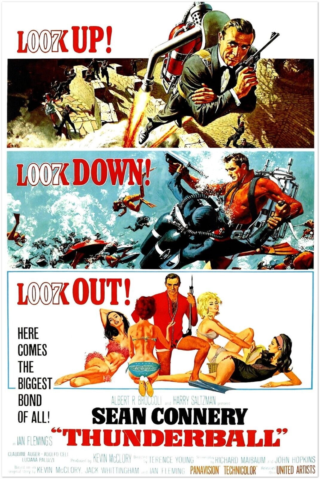 Thunderball - James Bond 007 Movie Poster - Sean Connery - US Version ...