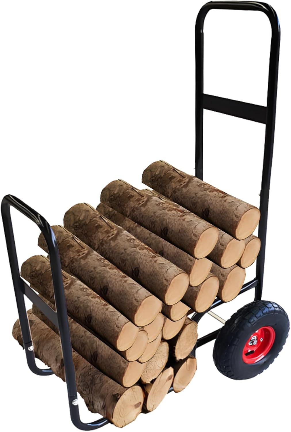 Thunderbay Firewood Cart w/Wheels 220 lbs Capacity Utility Log Rack ...