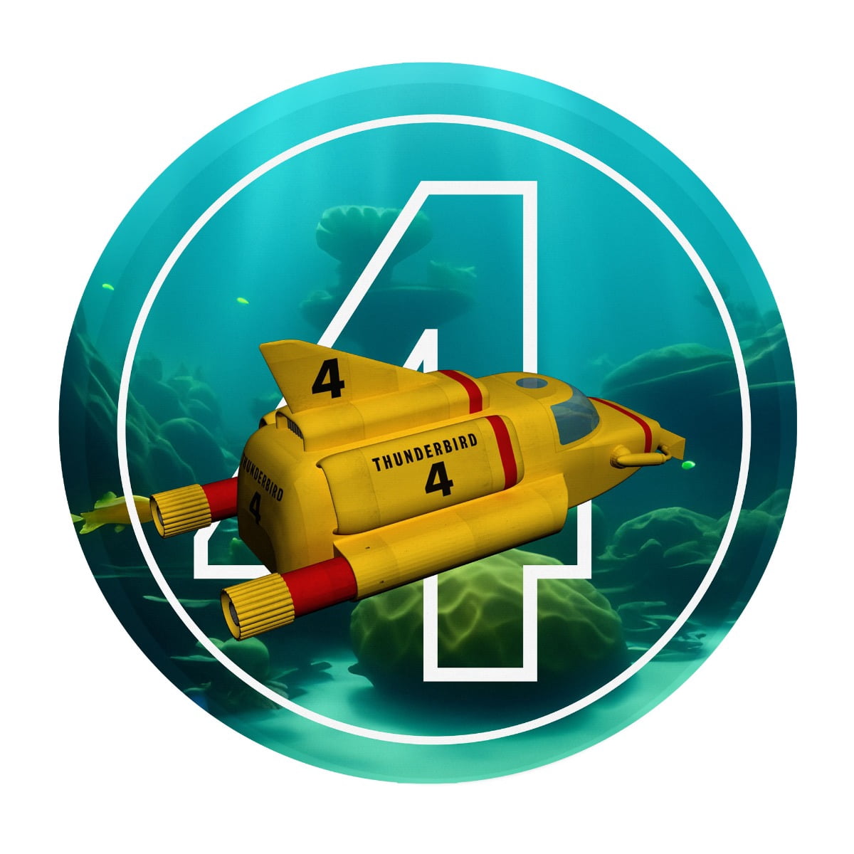 Thunderbird 4 Round Mouse Pad 1/4 Inch Thick - Walmart.com