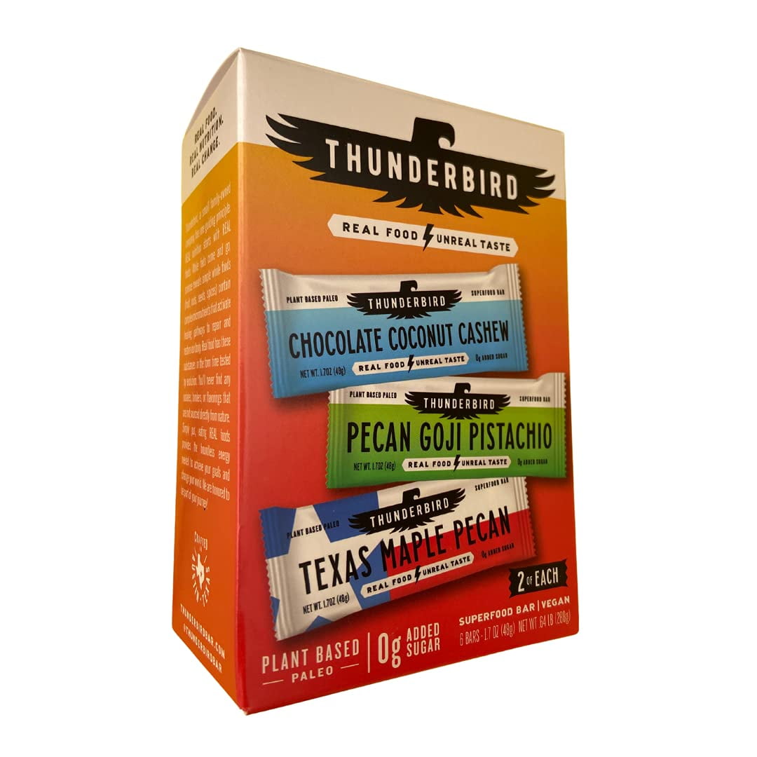 Thunderbird Real Food Energy Bar - Plant Based - Paleo - Homemade Taste and Texture - No Added ...