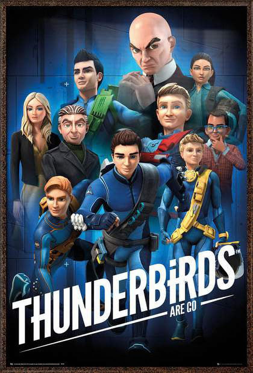 Thunderbirds Are Go Framed Tv Show Poster Characters Antique