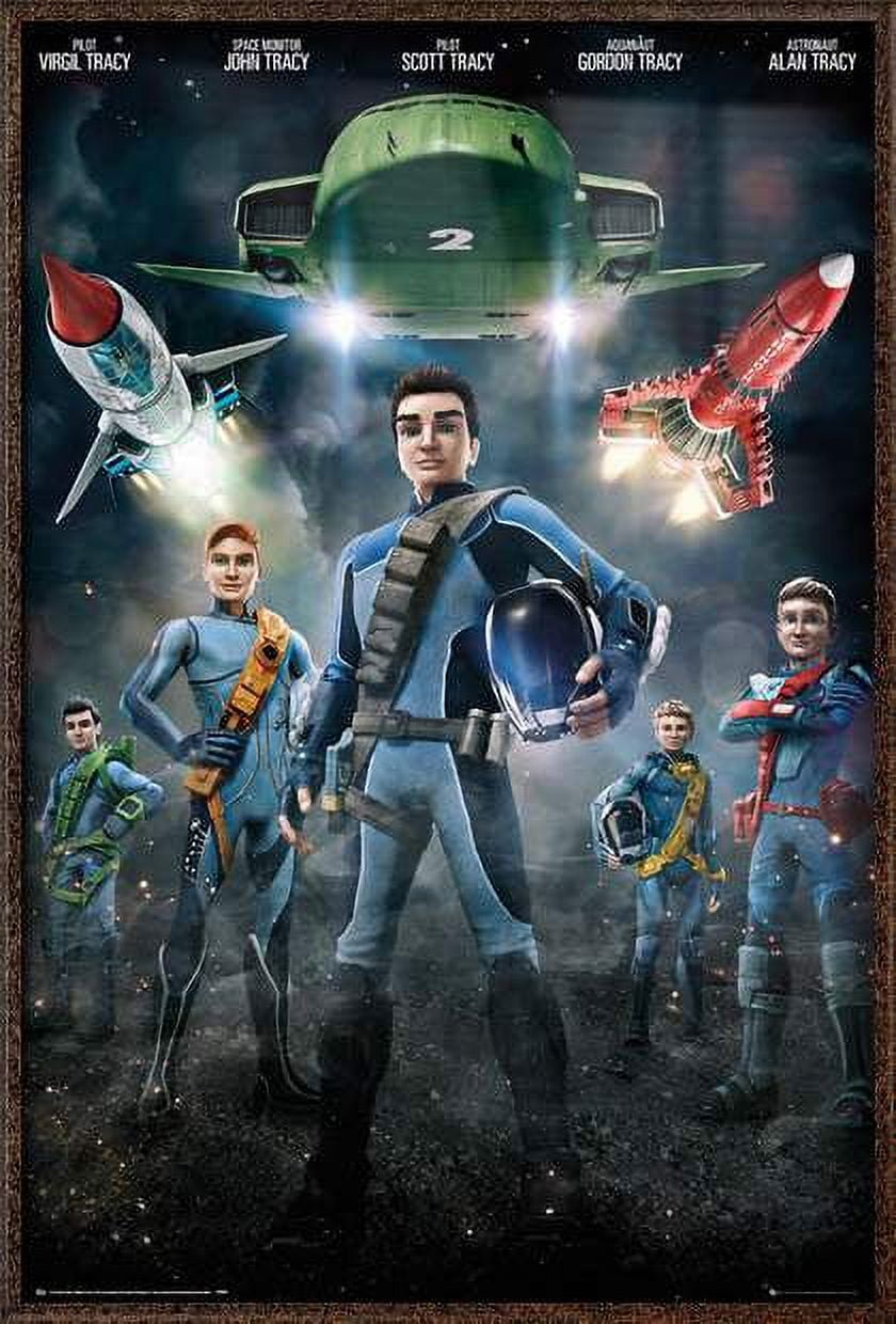 Thunderbirds Are Go Framed Tv Show Poster Characters Antique
