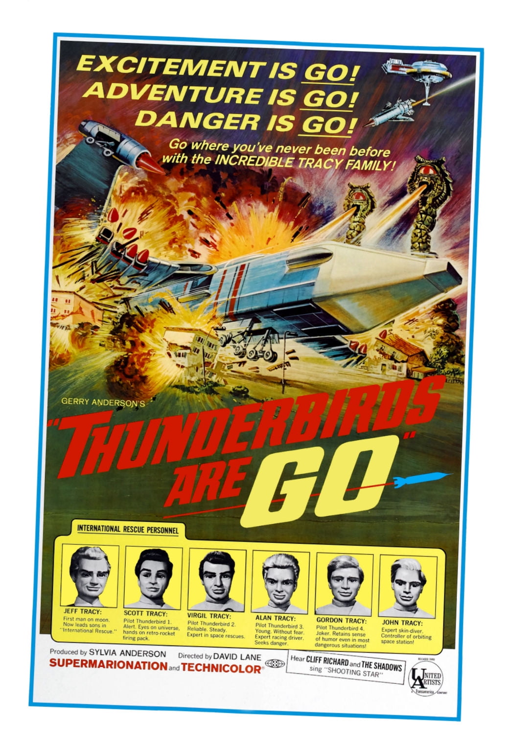 Thunderbirds Are Go Poster Metal Sign 8In x 12In Metal Print 8x12 ...