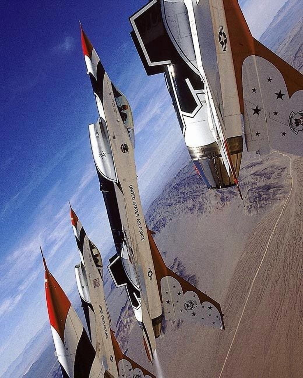 Thunderbirds F-16 Falcons Delta Loop Style - A - 12x18 Inch Laminated ...