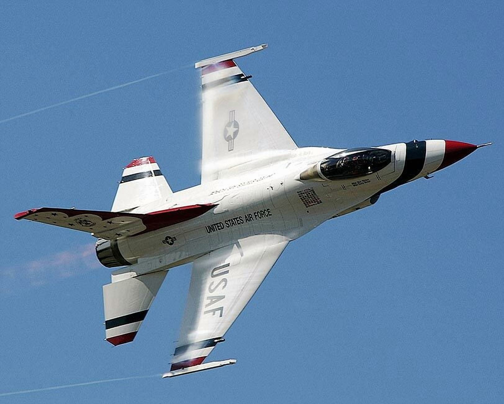 Thunderbirds F-16 High Speed Sneak Pass Style - A - 20x30 Inch Glossy ...
