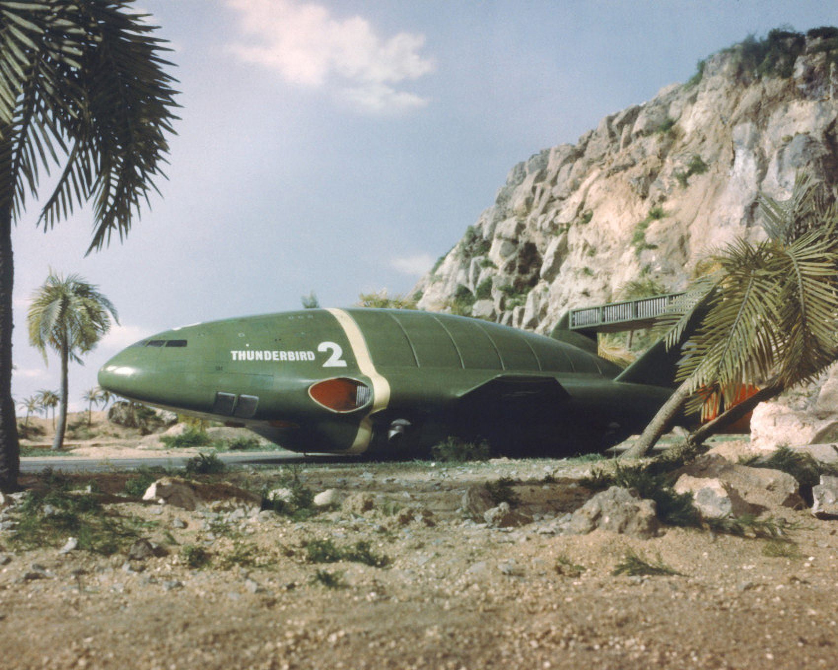 Thunderbirds Thunderbird 2 On International Rescue Island Launchpad ...