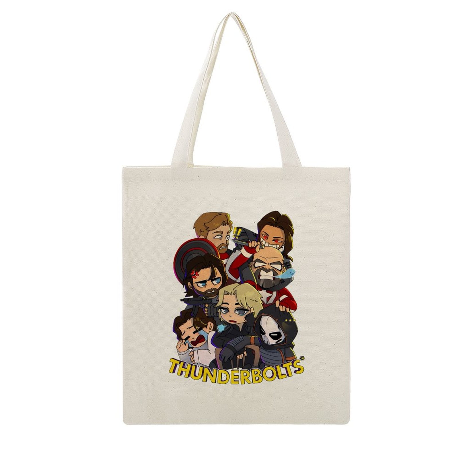 Thunderbolts Canvas Tote Bag Reusable Can Be Carried On One Shoulder Or ...