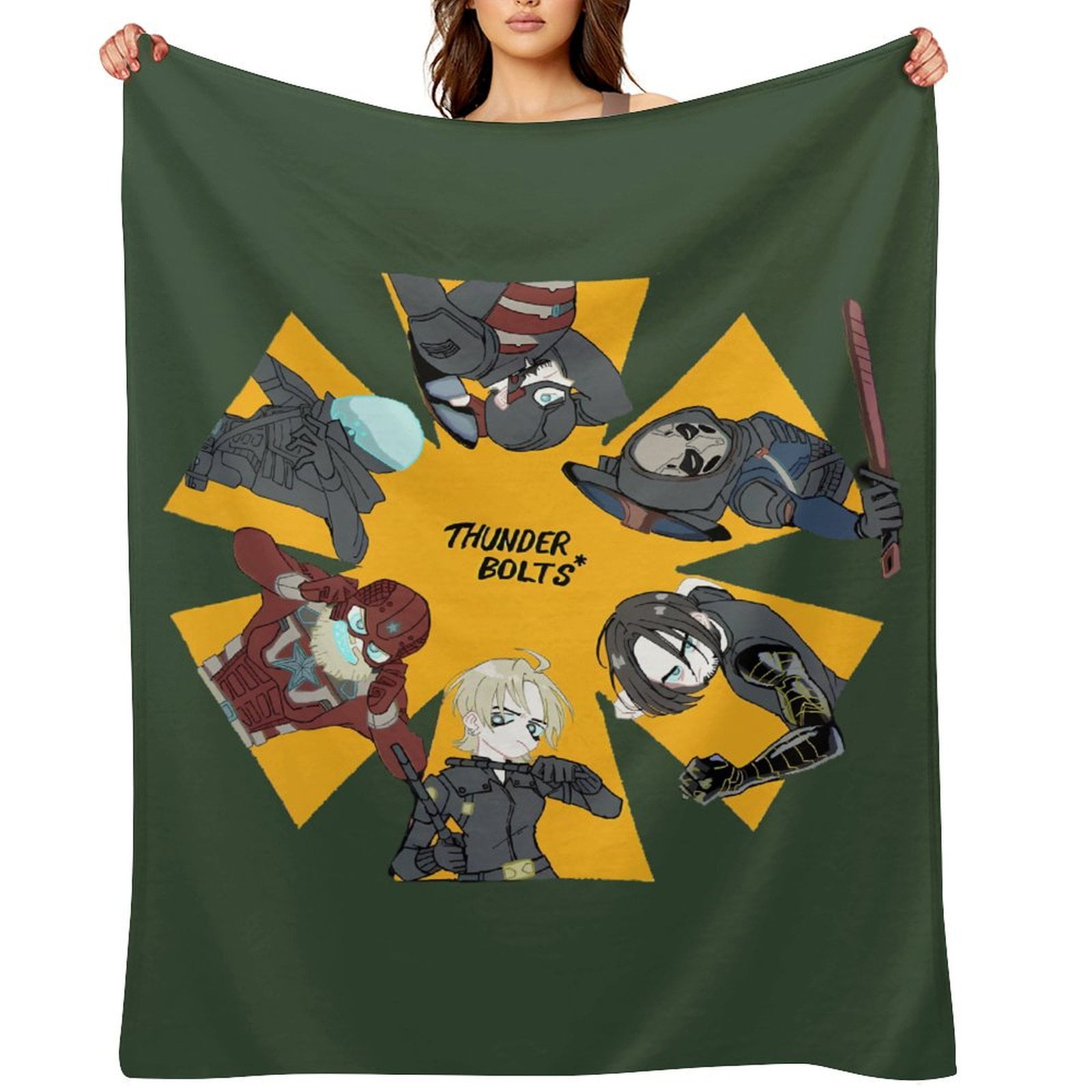 Thunderbolts Flannel Blanket For Napping Cover For Sofa Bed For Living ...