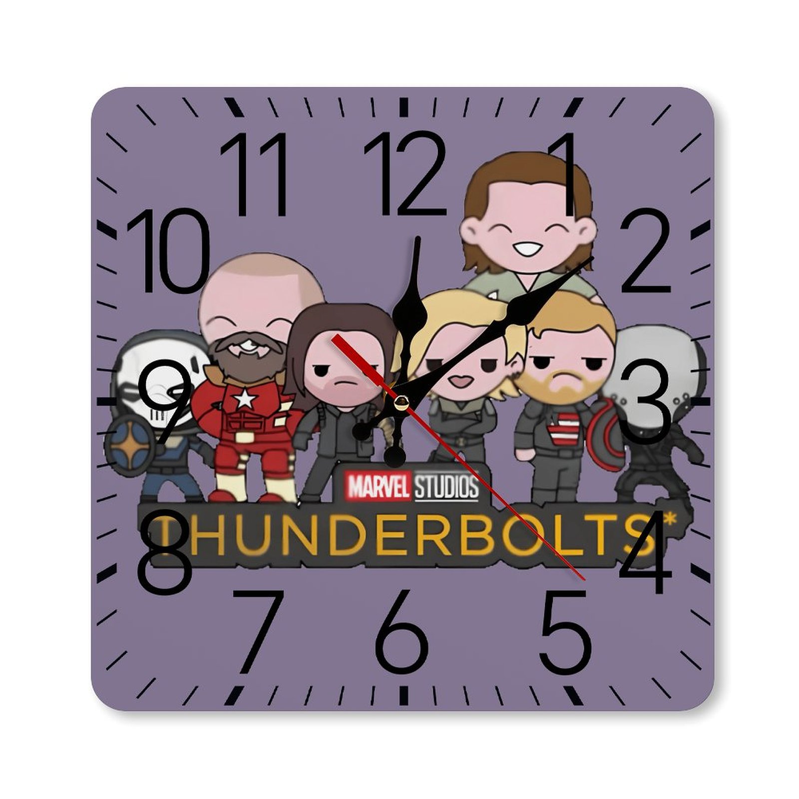 Thunderbolts Square Wall Clock With Scale For Living Room And Bedroom ...