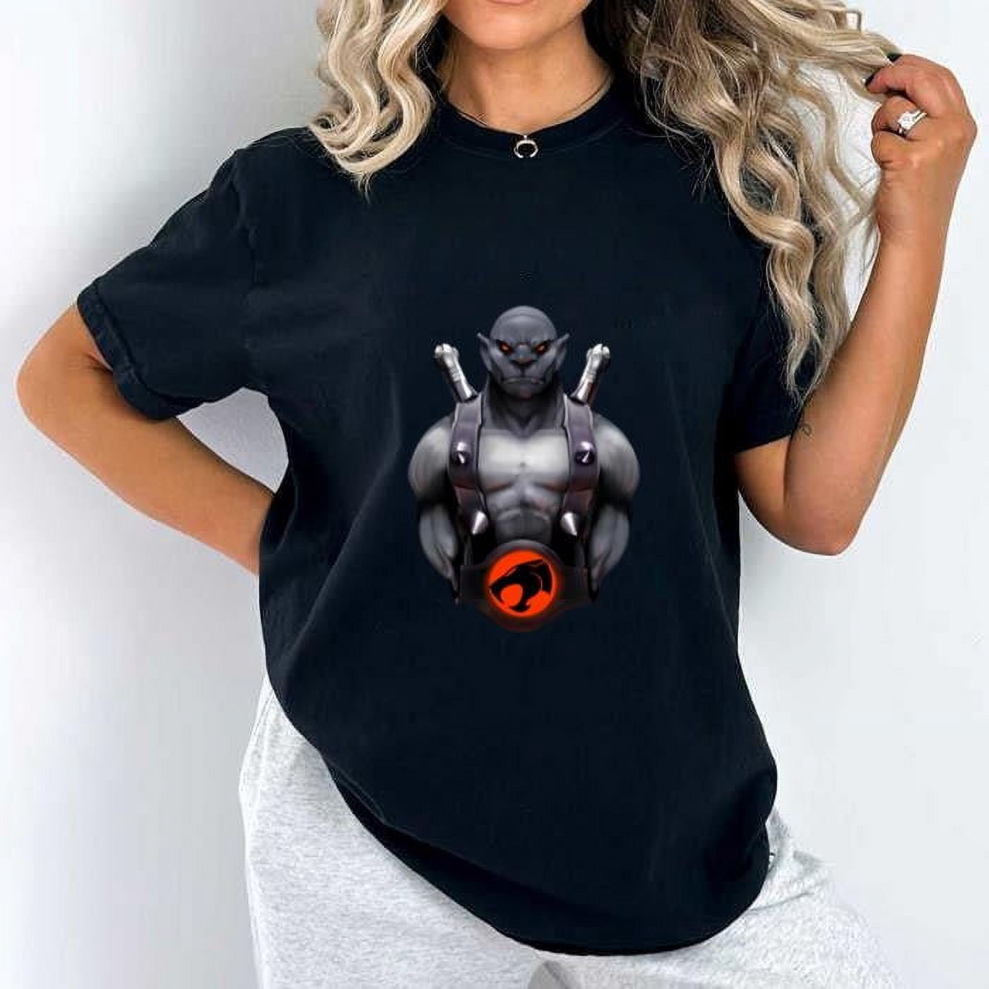 Thundercats Panthro Men's Black Cartoon 80s Retro Fan Art Comfort Color ...