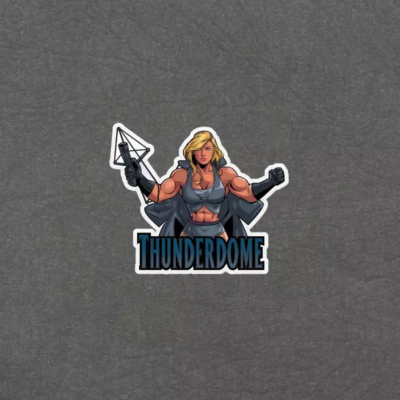 Thunderdome Female Superhero Bodybuilder Sticker - Muscular Athletic ...