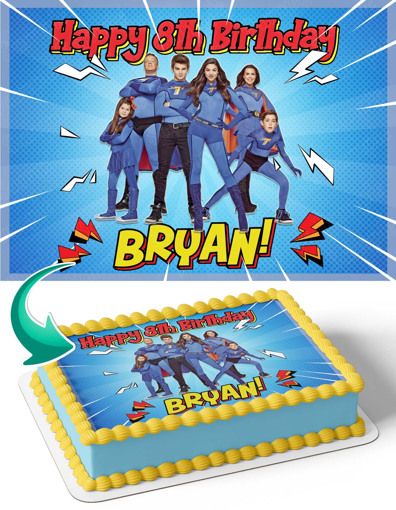 Thundermans Henry Dangers Edible Image Cake Topper Personalized ...